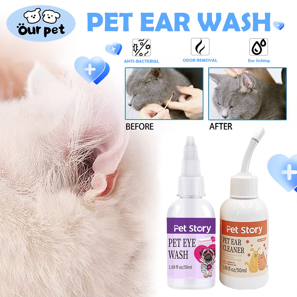 Pet ear mites cleaner Pet Eye drops odor Removal Ear Drops 50ml Eye ...