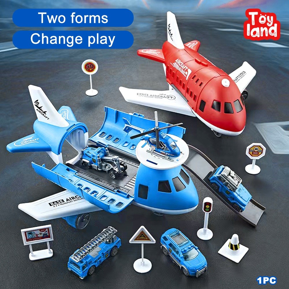 ToyLand Big Airplane Toy Cars Vehicle Transport Passenger Simula Plane ...