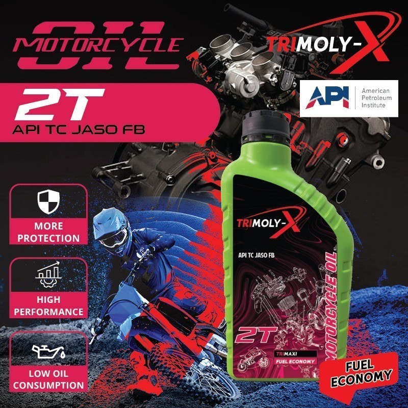 TRIMOLY-X TRIMOLYX 2T 1L 2 Stroke oil API TC JASO FB Motorcycle Engine ...