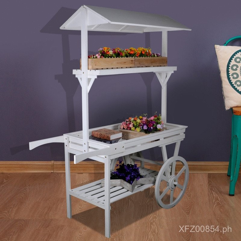 Promotional Retro Country Style Flower Stand Cart for Sale, Shopping ...