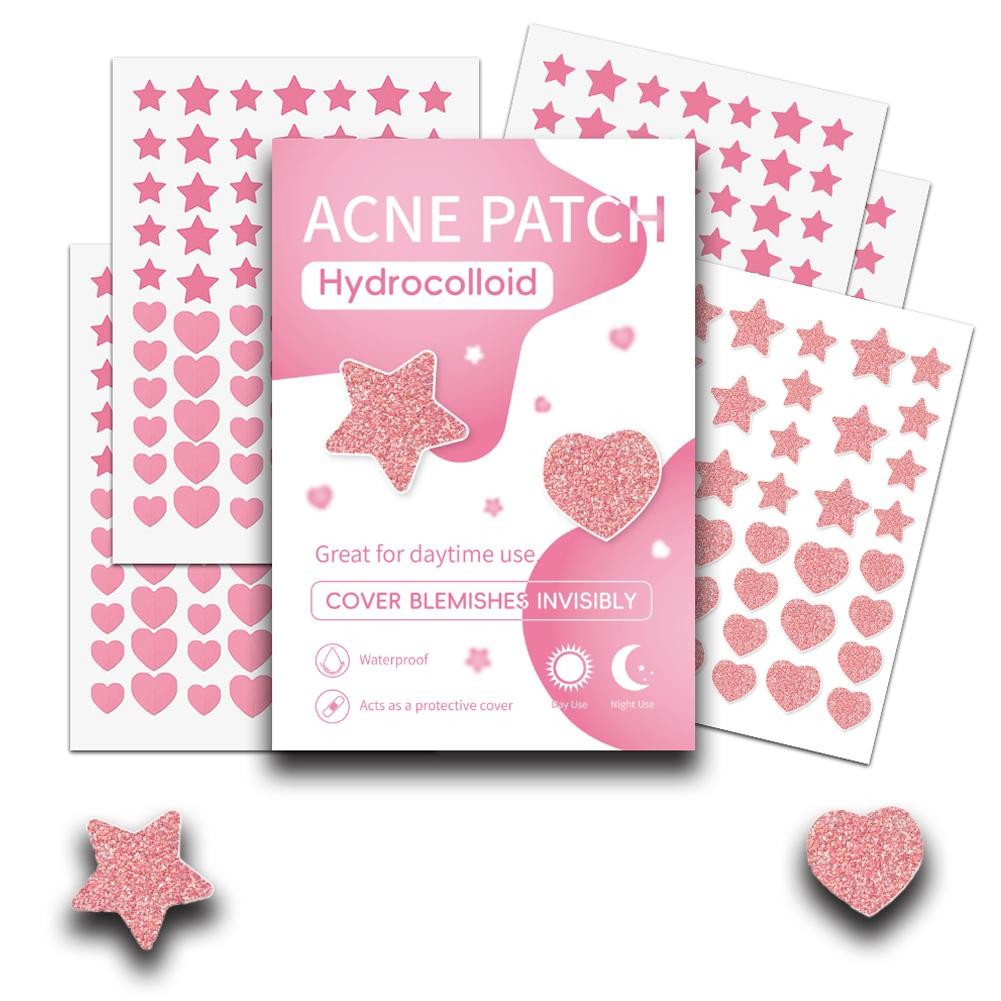 Pimple Patch Star Shape Acne Patches Pink Mixed Boxed Pimple Sticker ...