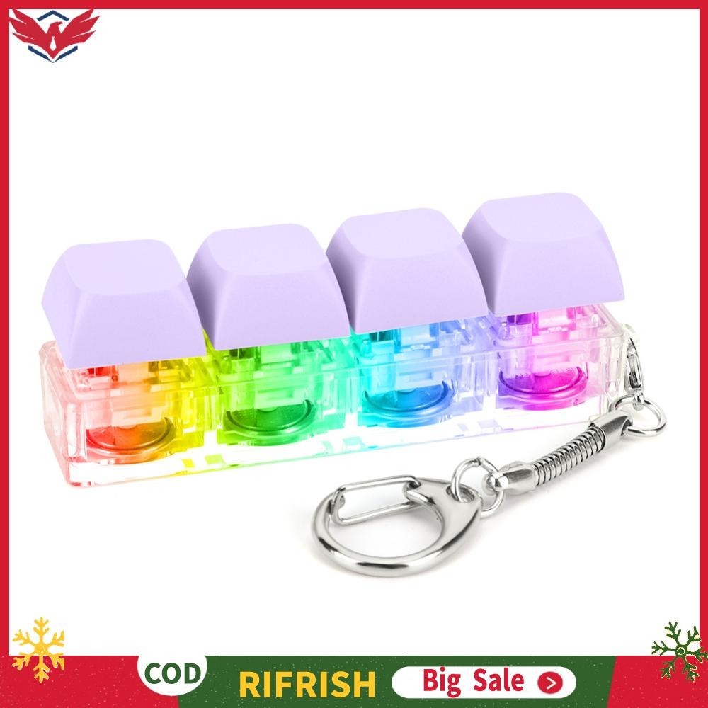 [Rifrish.ph] Keyboard Fidget Keychain 4 Keys Keyboard Decompression ...