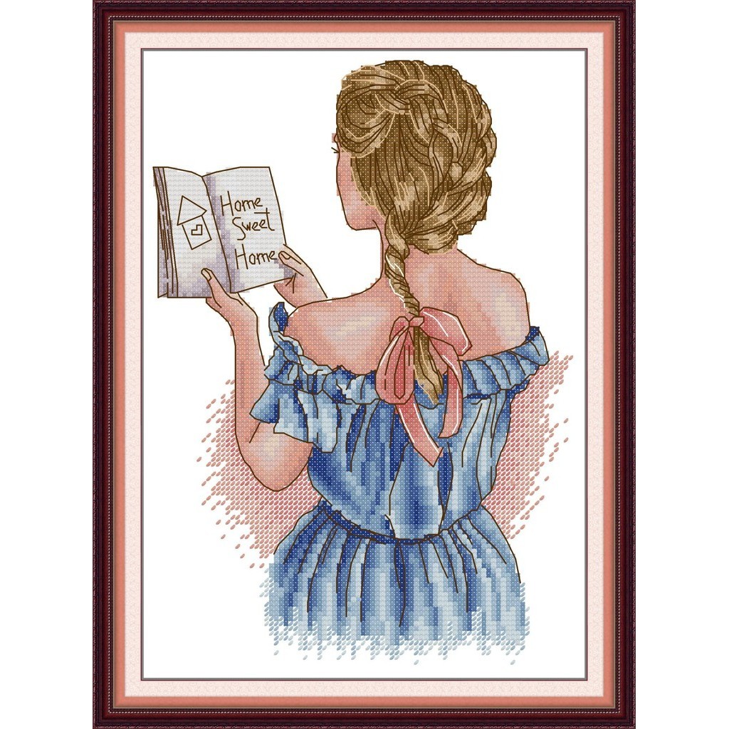 Joy Sunday Stamped Cross Stitch Ktis DMC Threads Chinese Cross Stitch ...