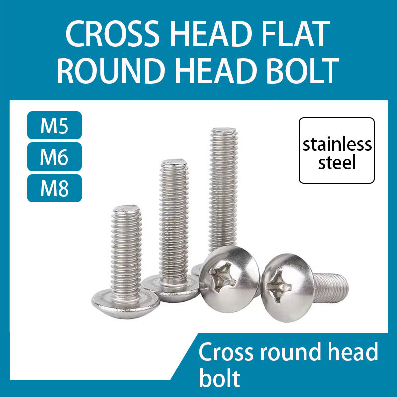 304 stainless steel large pan head screw round head screw cross groove ...