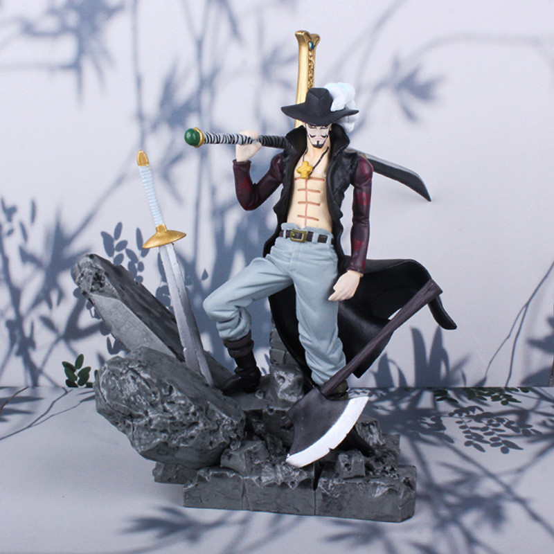 17cm Anime One Piece Figure Dracule Mihawk Figure PVC Model Toys Doll ...