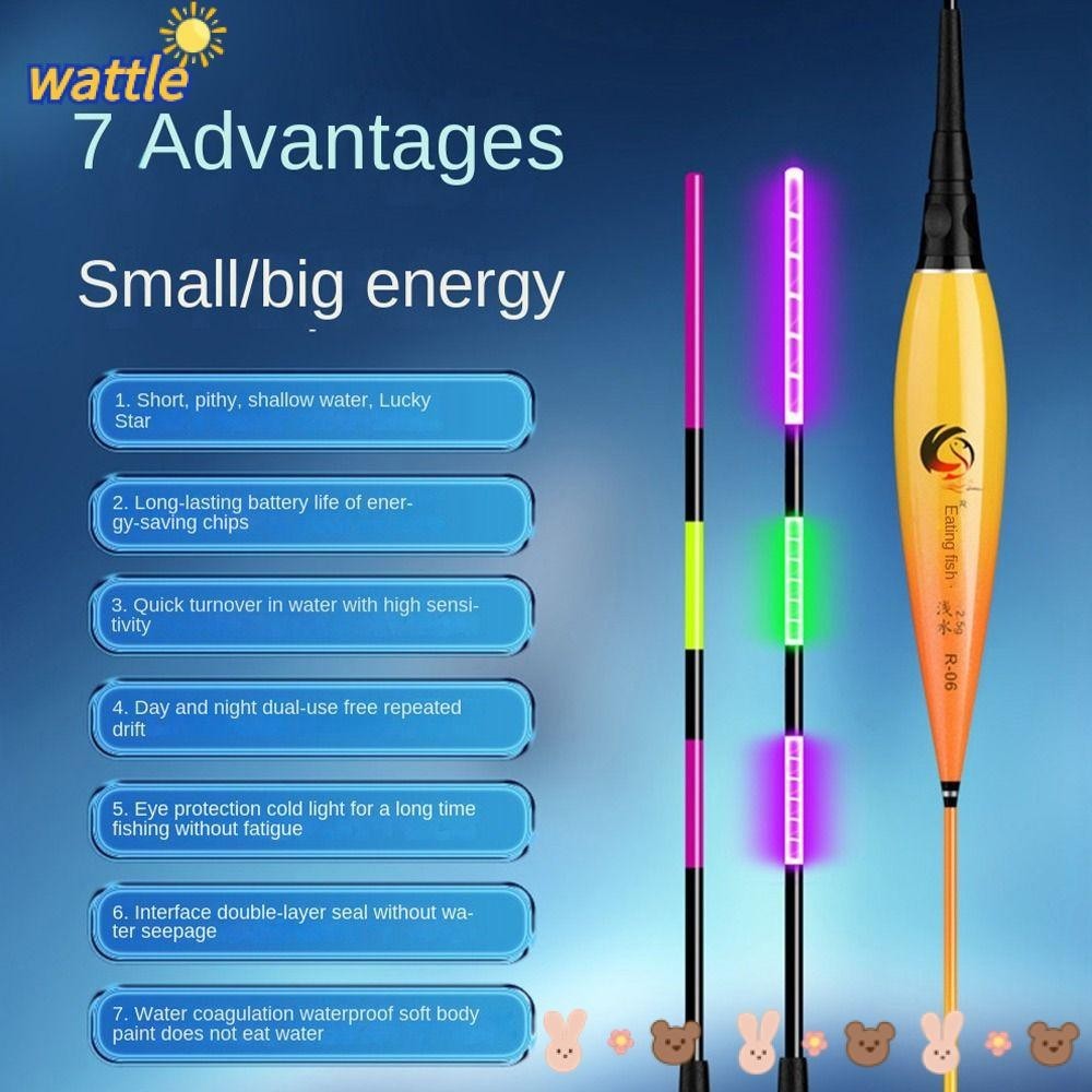 WATTLE Electronic Fishing float, Eye-catching Indicator Light Float ...