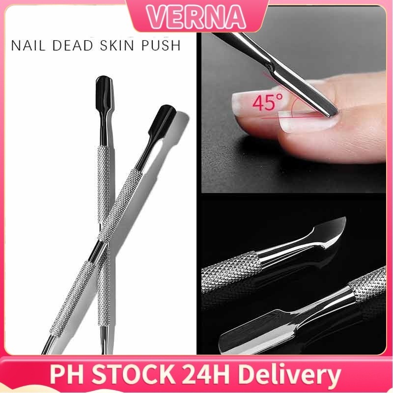 Manicure steel pusher, dead skin pusher, stainless steel double-headed ...