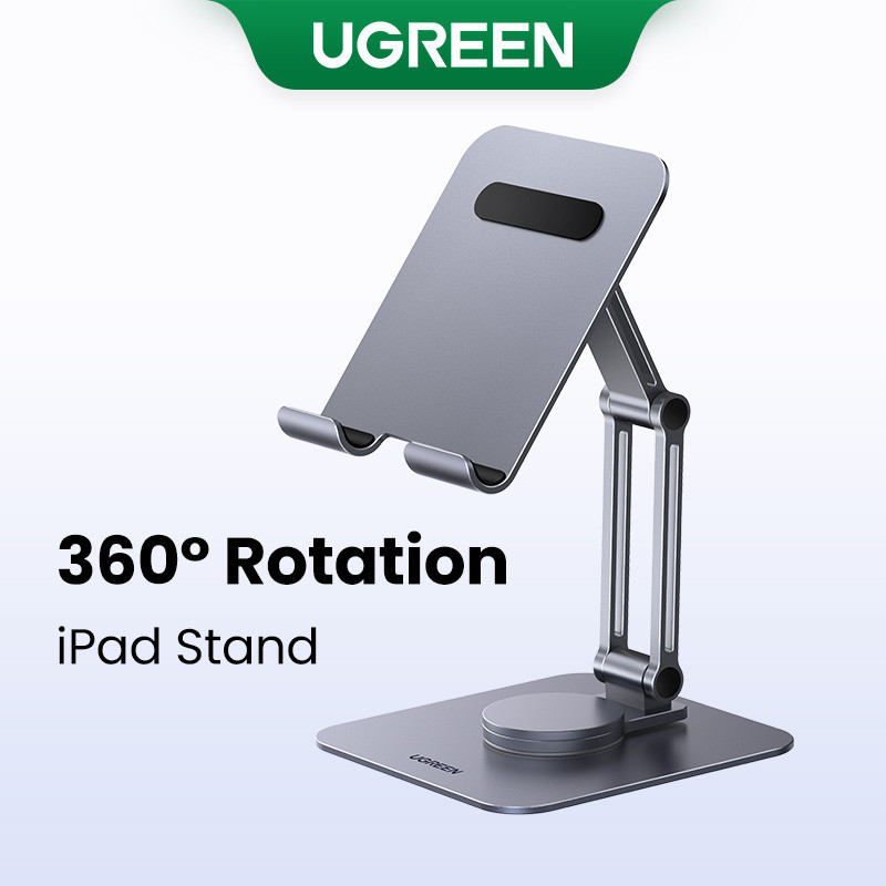 UGREEN Aluminum iPad Stand Foldable and 360 Rotating With Multi Angle ...