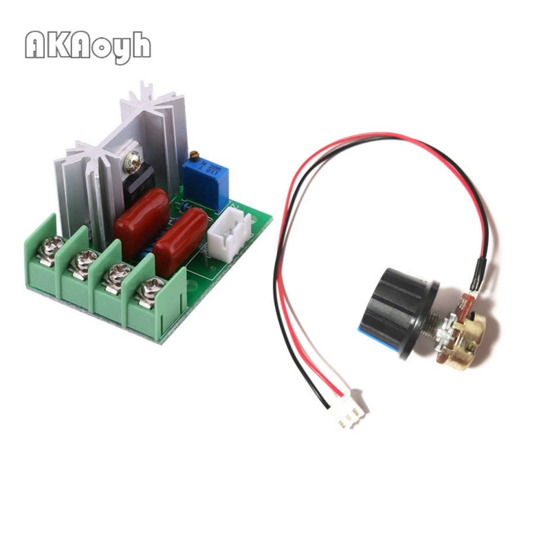 AC 220V 2000W High Power SCR Voltage Regulator Dimming Dimmers Motor ...