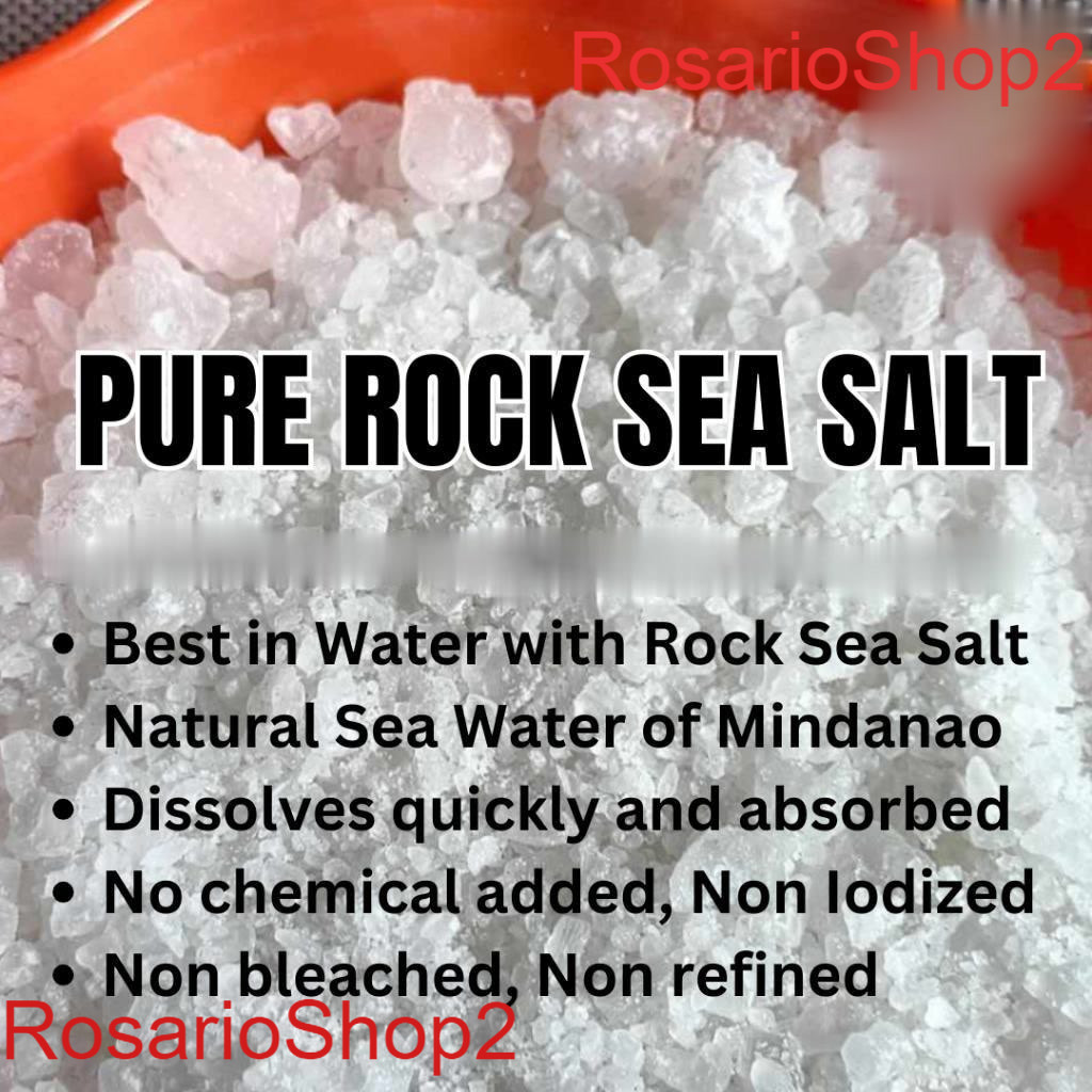Pure Rock Sea Salt MINDANAO SALT 1KG | Shopee Philippines