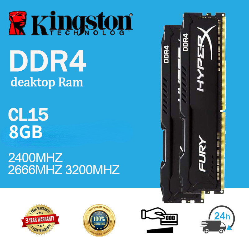 Kingston Hyperx 8GB RAM DDR4 2400MHZ 2666MHZ 3200MHZ Desktop RAM DIMM ...