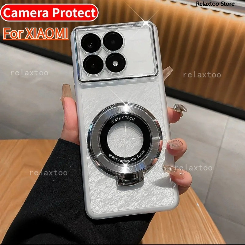 Fashion Magnetic Holder Casing For Xiaomi Poco F6 X6 Pro Pocophone ...