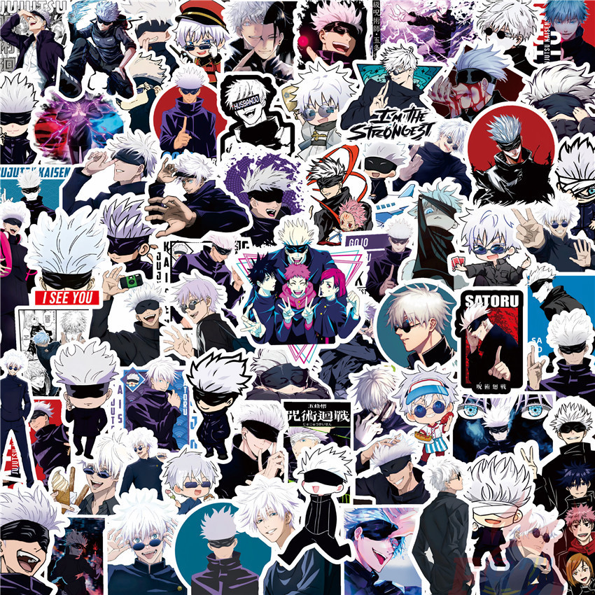 100Pcs/Set Satoru Gojo Stickers Jujutsu Kaisen Fashion DIY Decals ...