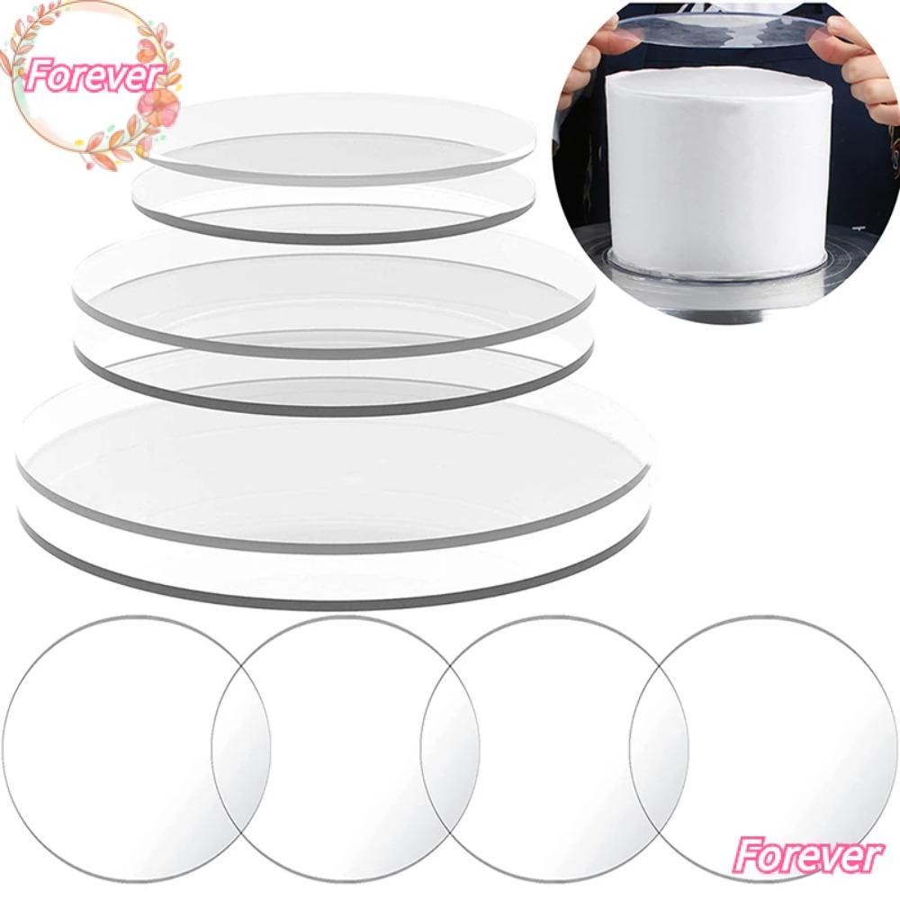 FOREVER 1PC Cake Disc, Acrylic Cake Base Plate, Useful Blank Layered ...