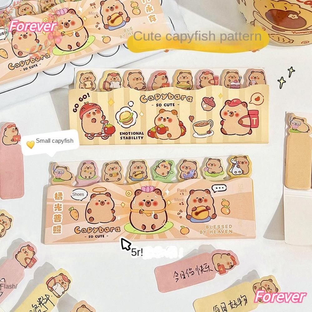 FOREVER Capybara Index Sticky, Cute Cartoon Calendar Marking Labels ...