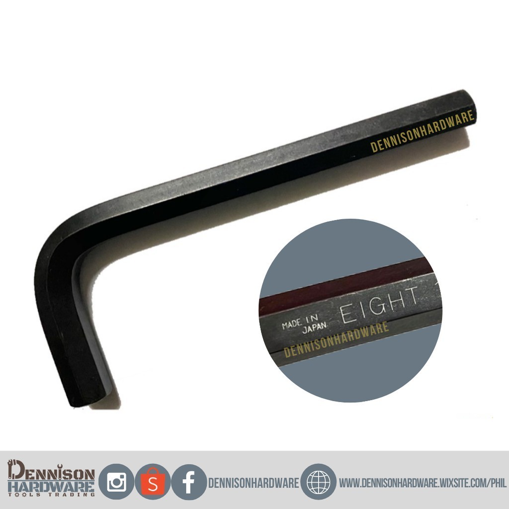 EIGHT MADE IN JAPAN SHORT ARM HEX KEY WRENCH (BLACK) | Shopee Philippines