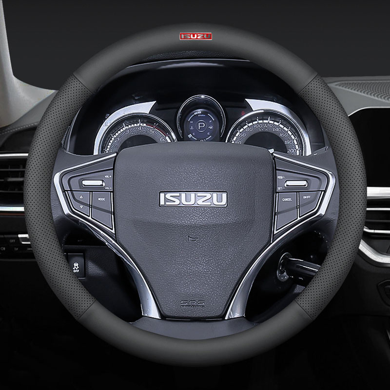 Isuzu D Max Mux D-MAX MU-X leather steering wheel cover steering ...