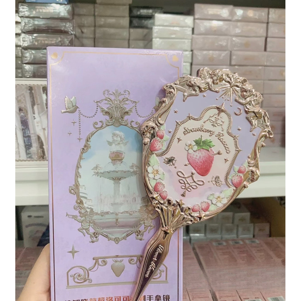 Spot Authentic ~ Flowers Know Strawberry Rococo Mirror Purple Handheld ...
