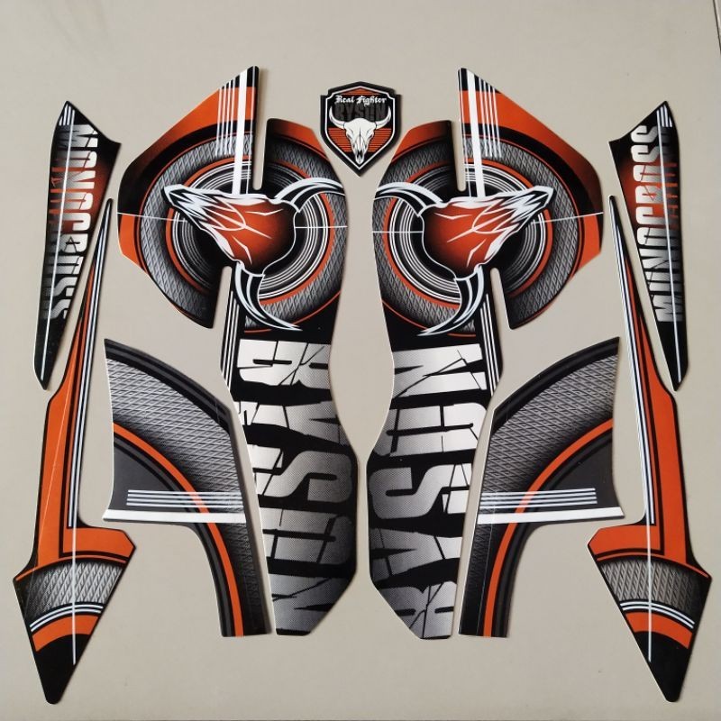 Striping yamaha byson 2014 oren list body Best Quality Standard ...