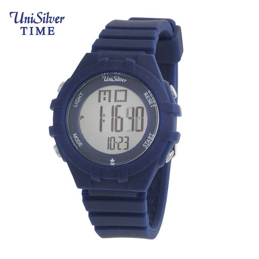 UniSilver TIME Men's Navy Blue Digital Rubber Watch KW4907-2004 ...