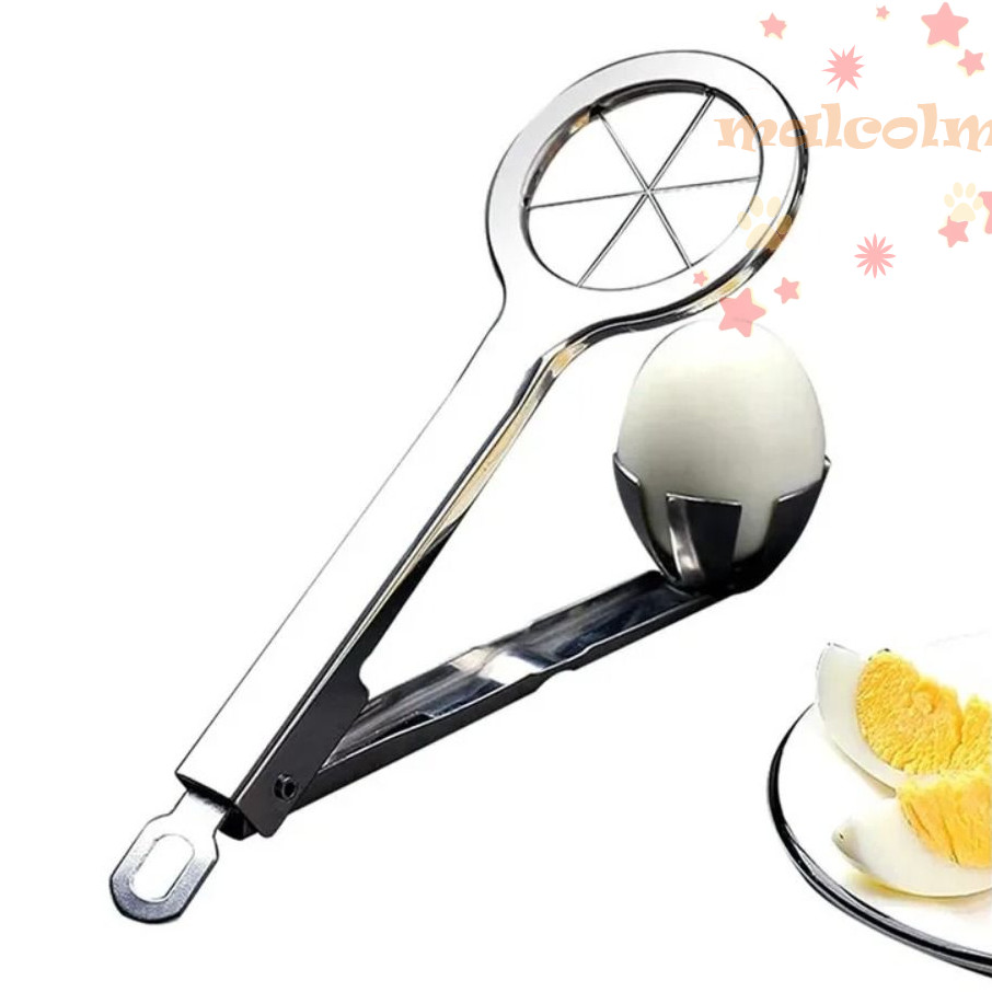 MALCOLM Egg Cutter, Stainless Steel Section Divider Egg Slicer ...
