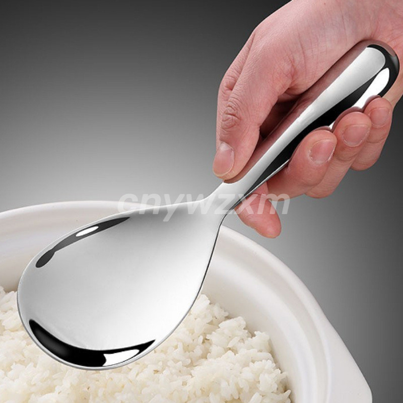 Stainless Steel Rice Spoon Large Eating Spoon Household Thickened Non ...