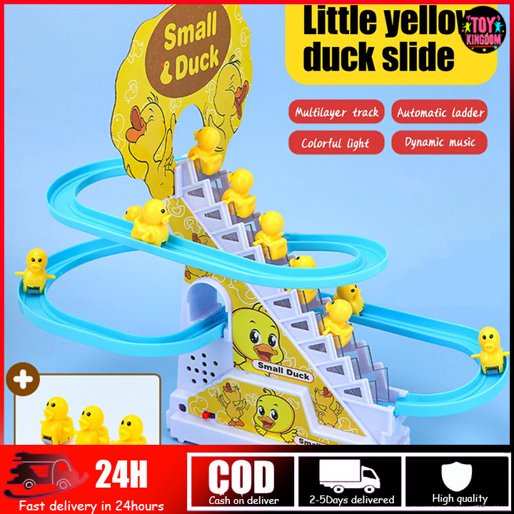 6/9/12Ducks Fun Assembly Children Duck Climbing Stair Track Toy With ...