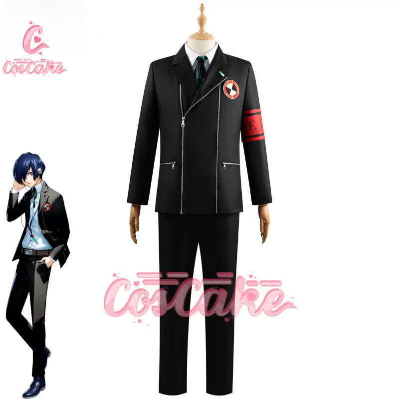 Anime Game Persona3 P3 Yuuki Makoto Cosplay Costume Wig Japanese High ...