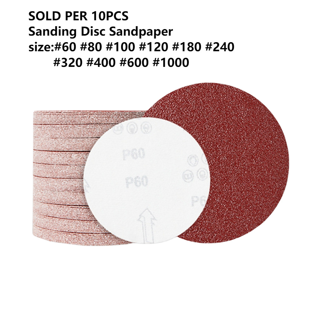 10PCS Sanding Disc Round Sandpaper 4 inch Sanding Disk Grit #60 80 100 ...