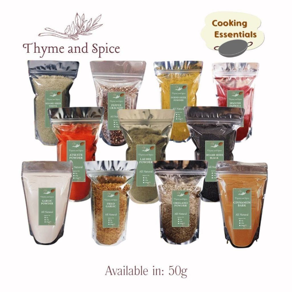 Thyme Spice Herbs Spices ZIP LOCK 50G Oregano Parsley Rosemary Sesame ...