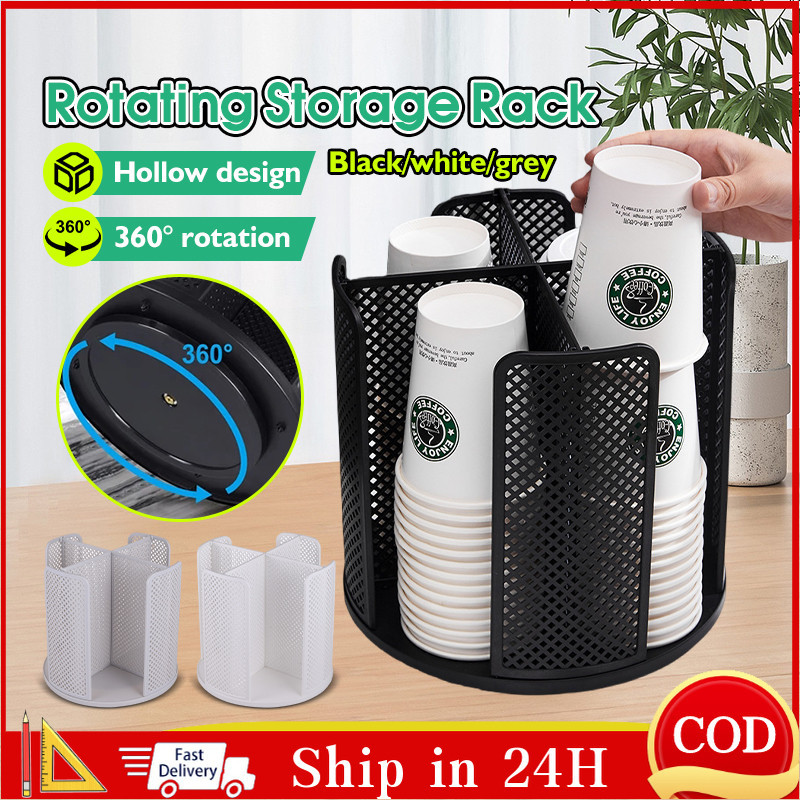 360 Rotation Disposable Cup and Lid Holder Desktop Coffee Latte Cup ...