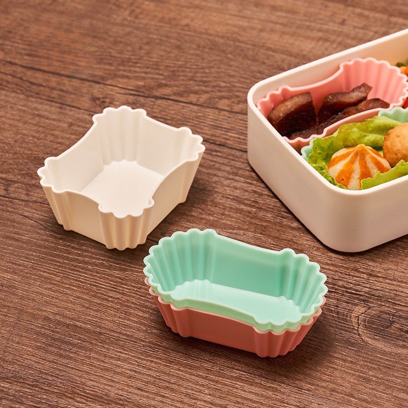 3 pcs kids bento divider cup easy clean mold cake dessert sushi storage ...