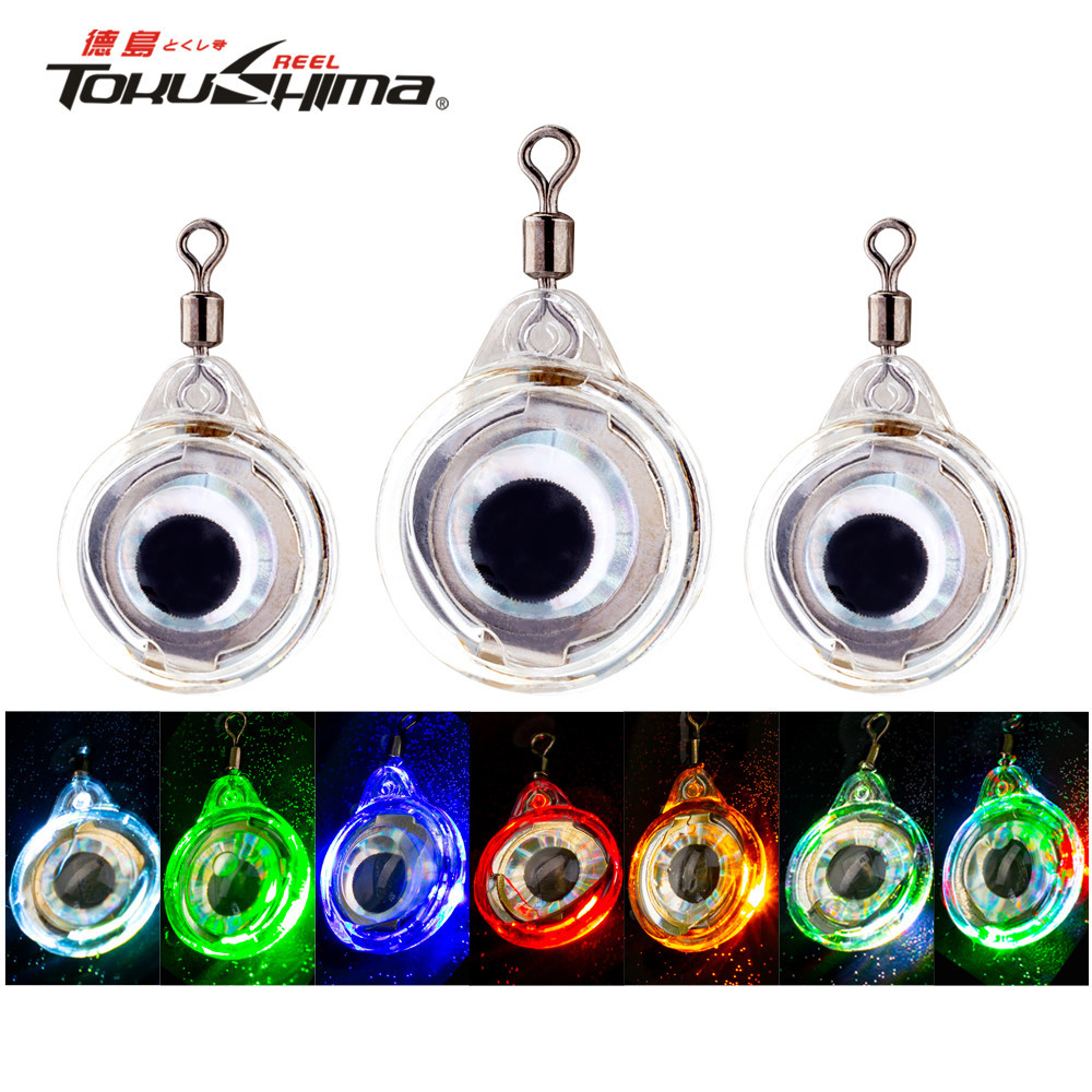 1Pcs Portable LED Fishing Lure Colorful Night Light Battery Powered ...