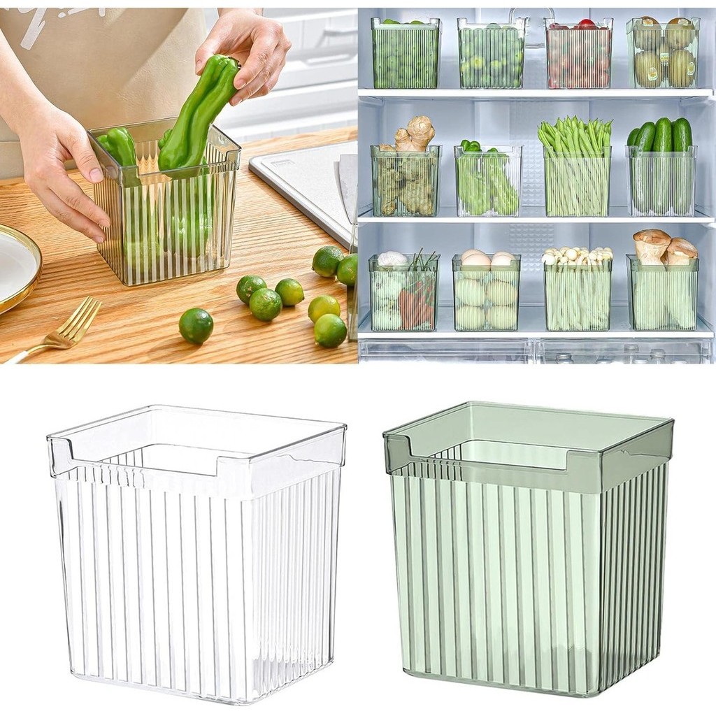 Storage Organizer Bins Wall Mounted Floating Shelves Fridge Organizer ...