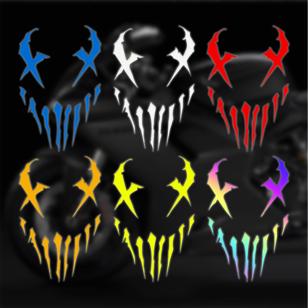 Venom Demon Ghost Face Reflective Motorcycle Stickers Decor Moto Bike ...
