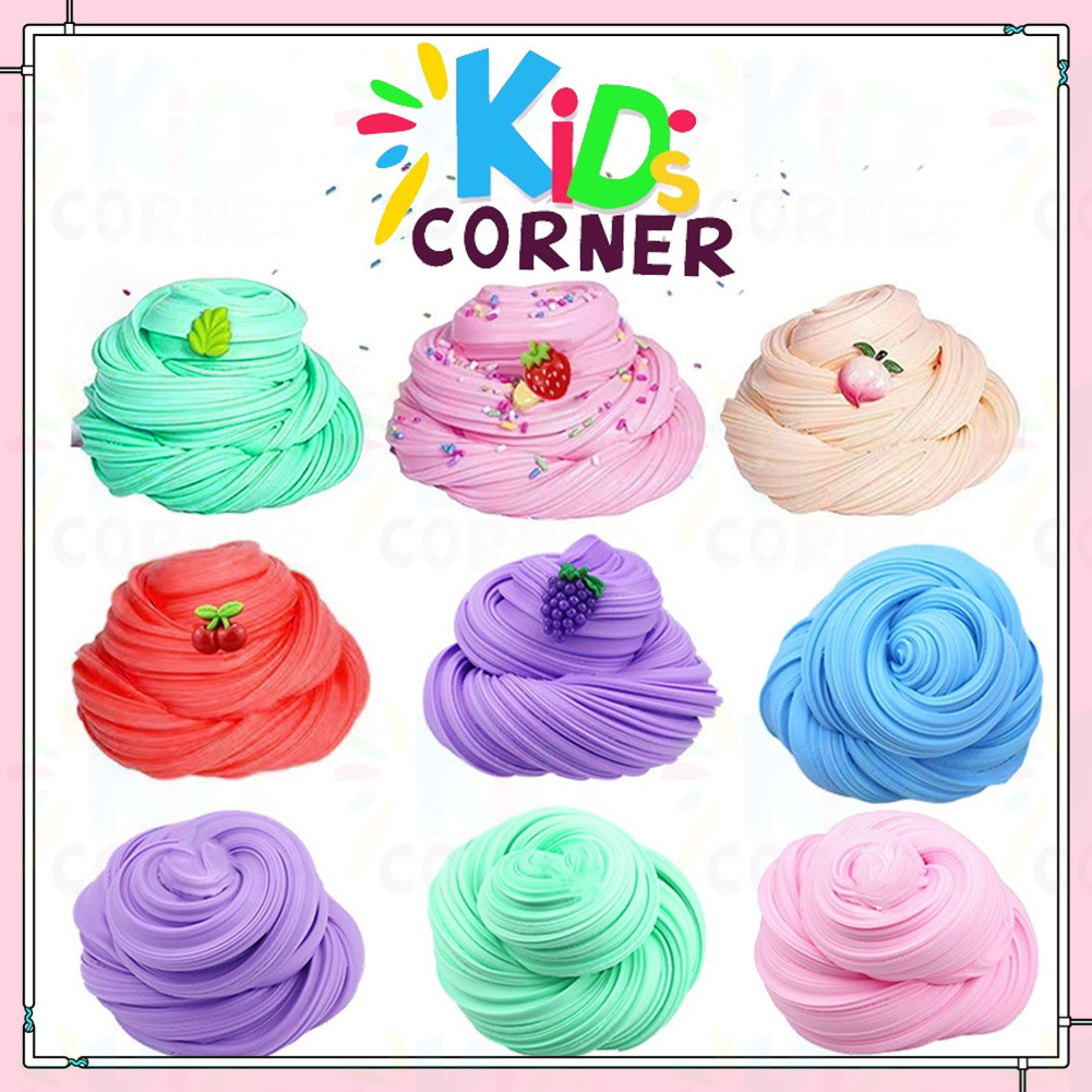 70ml Fruit Cake Slime Kit Fluffy Floam Kid Modeling Slime Clay Toy ...