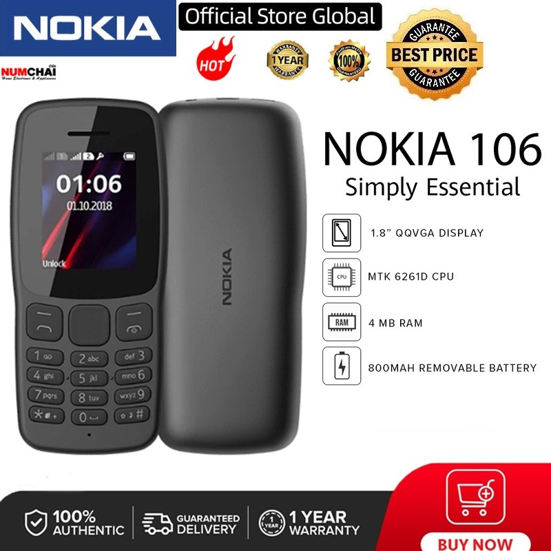 Original Keypad cellphone N106/105 Keypad Phone Basic Phone 800mAh Dual ...