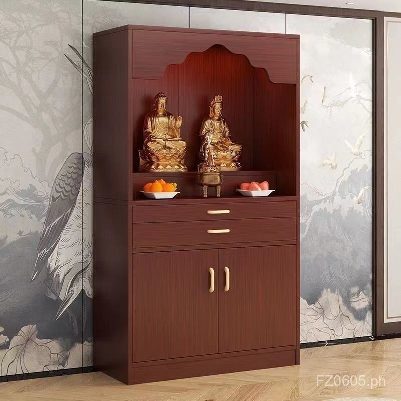 Buddha Shrine Offering Table with Door Buddha Stand Guanyin Incense ...