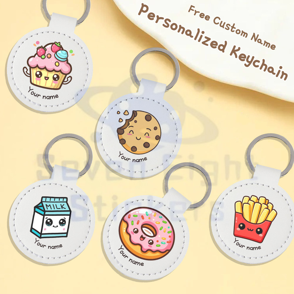 Customized cartoon leather keychain | Multiple cute designs | Key ...