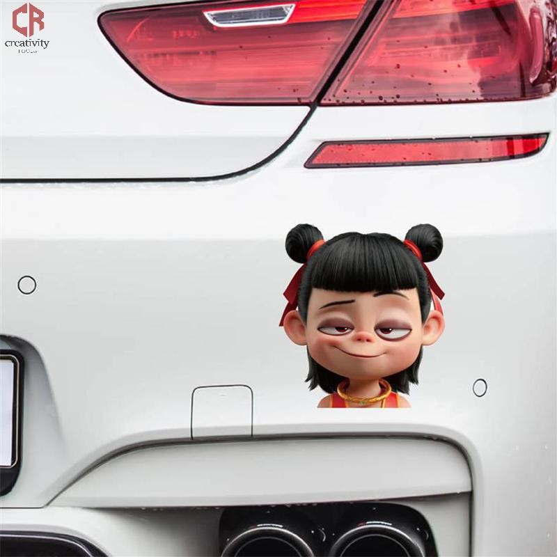 [CR] Nezha Cartoon Personalized Car Stickers For Cars Motorcycles Rear ...