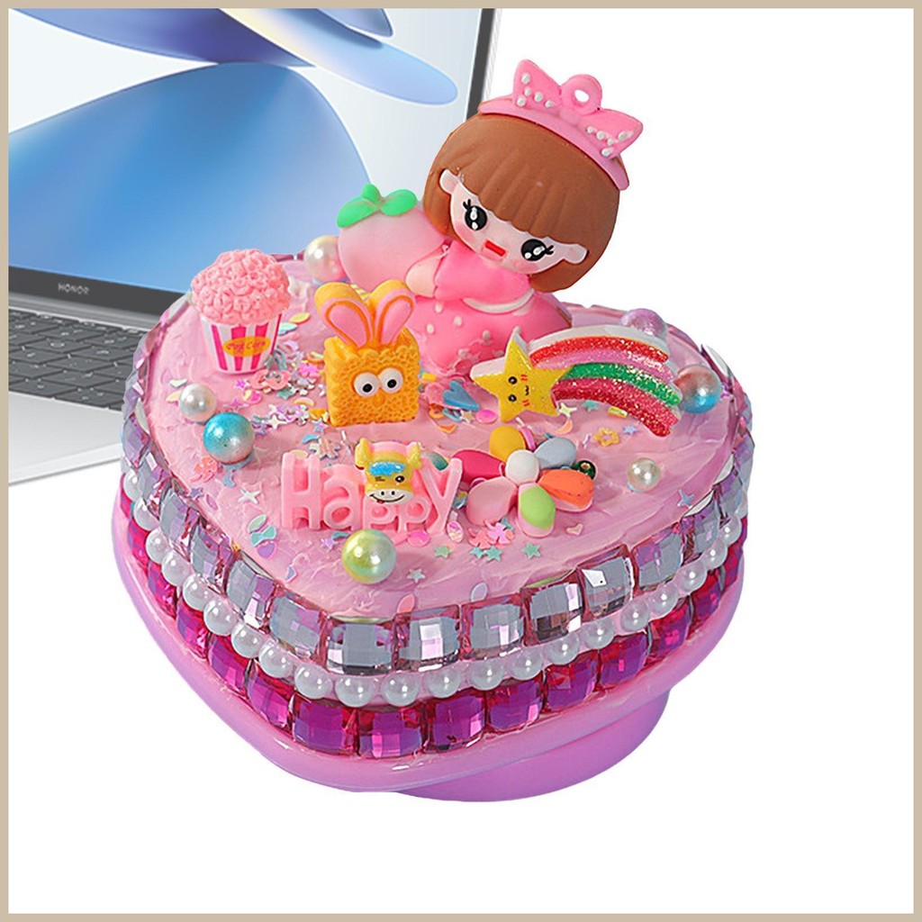 Handmade Music Boxes Pink Little Girl Music Box Kit Heart Shape ...
