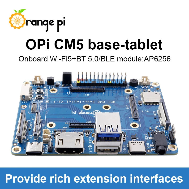 Orange Pi CM5 Tablet Base Board with Onboard WiFi+BT BLE,M.2 M-Key NVME/SATA SSD For For Orange ...