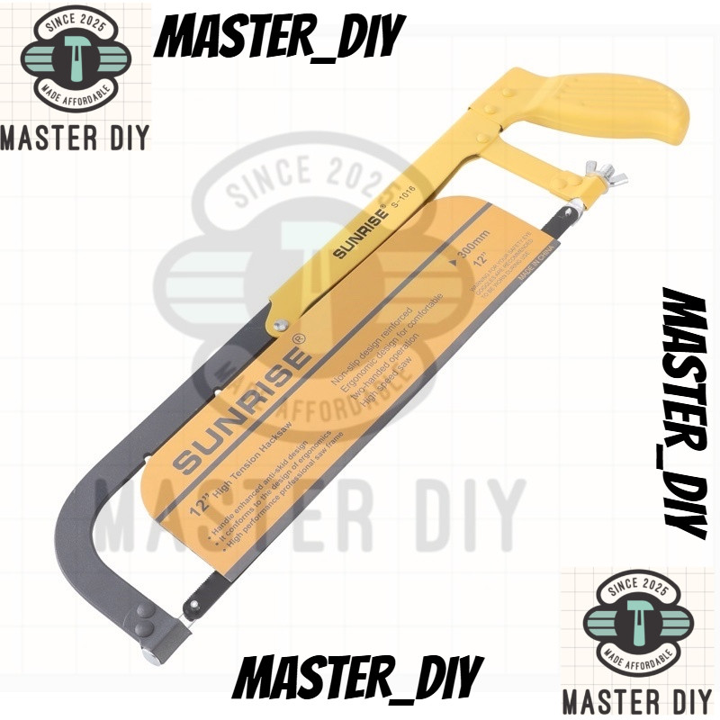 ORIGINAL HEAVY DUTY Sunrise Metal hand saw 12" /12 Inch high tension ...