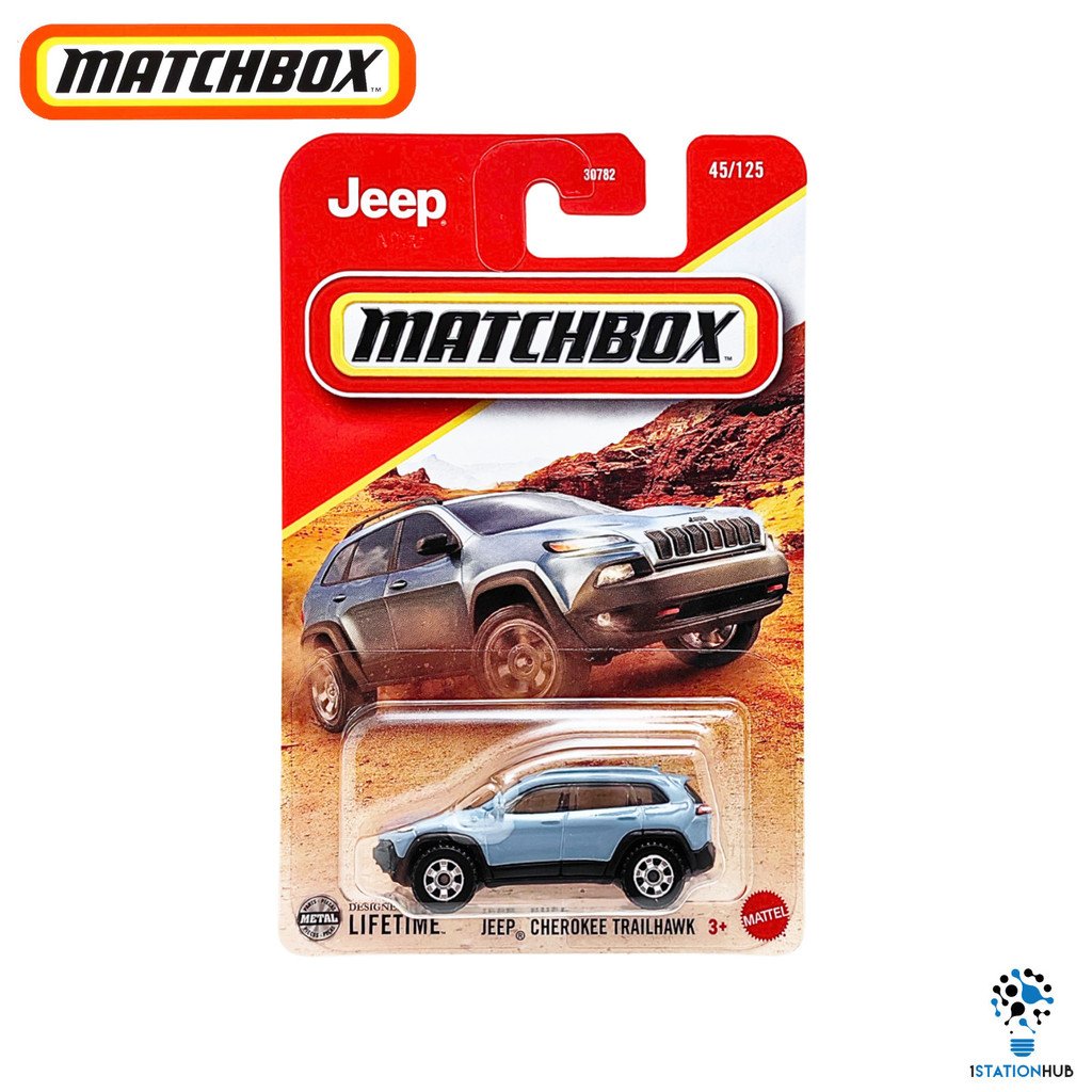 Matchbox Jeep Cherokee Trailhawk Car MBX Mattel Cars Collector Kids ...