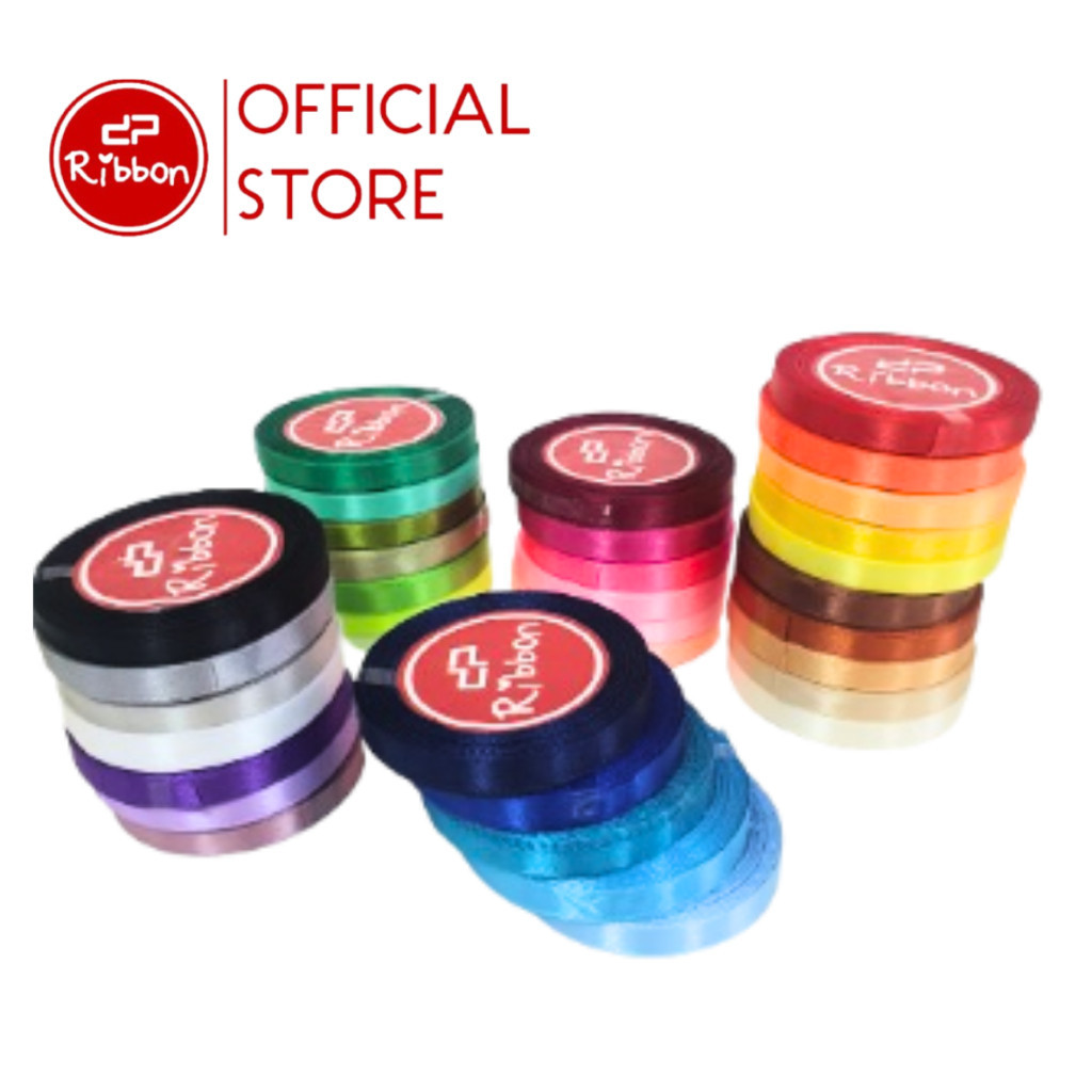 1 Roll Satin Ribbon 3/8" +/- 1cm Saten 3/8 Inch Plain Fabric Garment ...