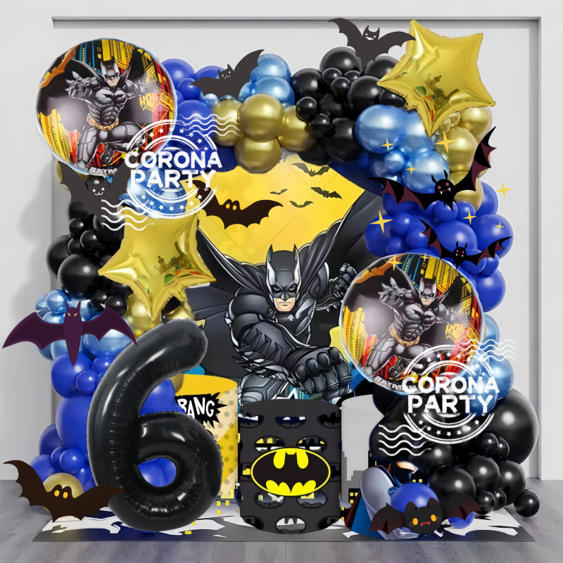 Batman Balloons Arch Garland Kit Balloons Black Foil Balloon Baby ...
