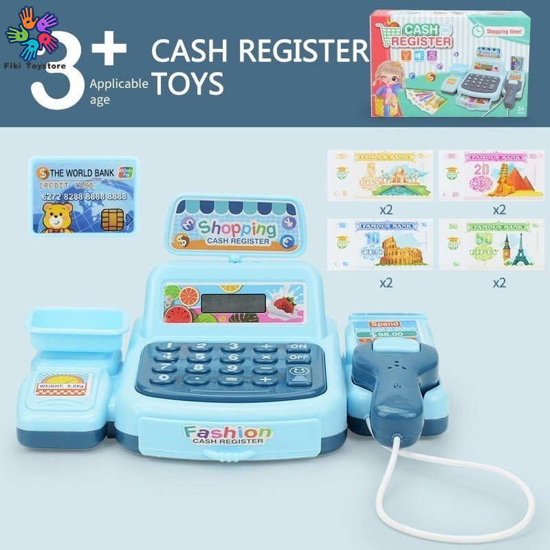 Kids Mini Shopping Cashier Machine Toys Educational Simulation Cash ...