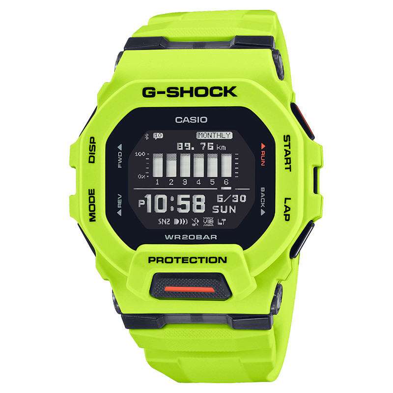 Casio G-Shock (GBD-200-9DR) Resin Strap 200 Meter Bluetooth World Time Watch | Shopee Philippines