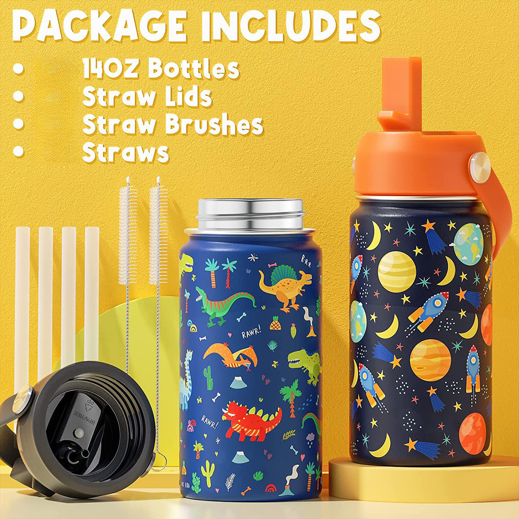 Cartoon tumbler for kids Cute tumbler with Straw Stainless Steel ...