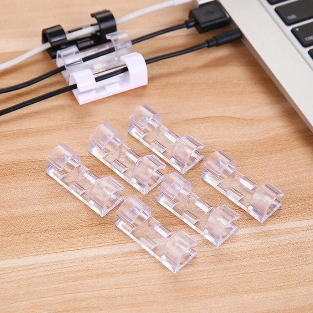 20Pcs Cable Clips Self-Adhesive Cable Organizer Cord Management System ...